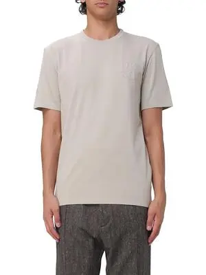 Dsquared2 Cotton T-shirt With Padded Shoulders And Crew Neck Beige