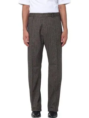 Dsquared2 Chevron Wool-blend Wide-leg Tailored Trousers - Brown
