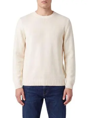 ROBERTO COLLINA Crewneck Long-sleeved Jumper In Fine Merino Wool - White