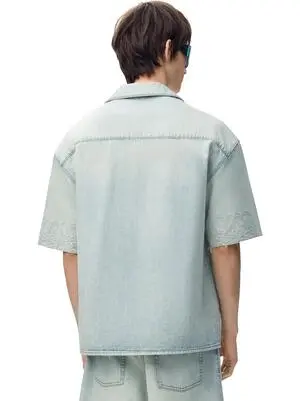 Loewe Anagram Short-sleeve Shirt - Washedblue