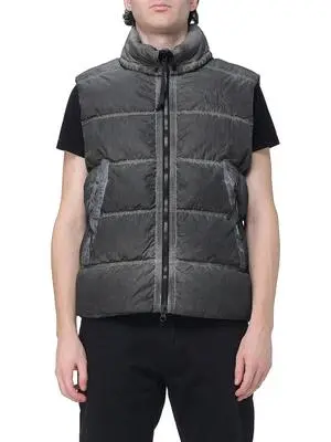 C.P. COMPANY Quilted Eco-chrome R Nylon Padded Gilet With High Neck - Black