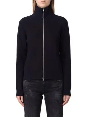 MAISON MARGIELA Wool And Cotton Blend Zip-up Turtleneck Cardigan - Black