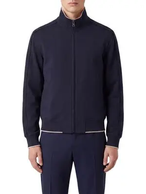 DOLCE & GABBANA Dolce & Gabbana Jersey Bomber Jacket With Turtleneck Collar