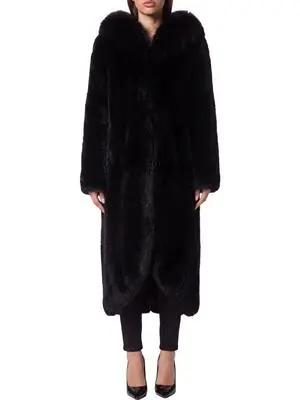 Philipp Plein Fur Coat - Black
