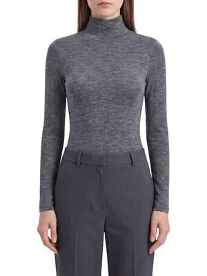 JIL SANDER Turtleneck Bodysuit - Charcoal