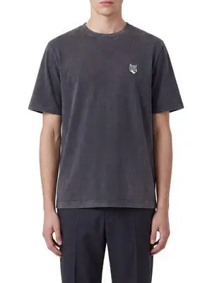 Maison Kitsuné Chillax Fox Logo Patch Organic Cotton T-shirt - Black