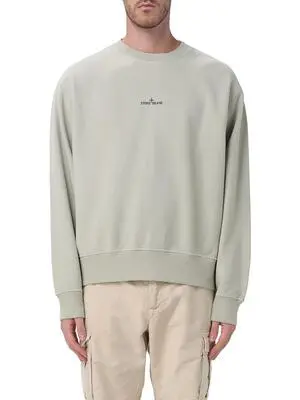 Stone Island Cotton Crewneck Jumper With Compass Logo Patch - Sand