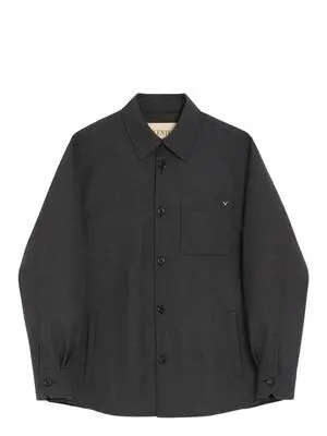 Valentino Garavani Wool Shirt Jacket - Grey