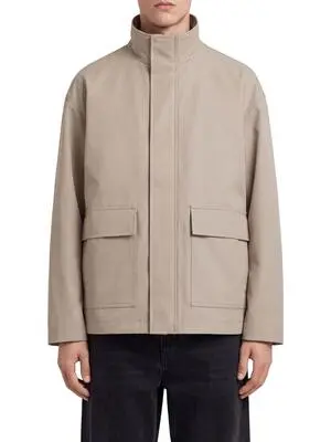 JIL SANDER Jil Sander Short Technical Fabric Parka With High Collar And Patch Pockets