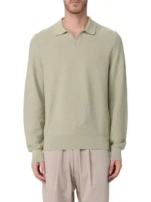 BOSS Textured Knit Polo Shirt - Green
