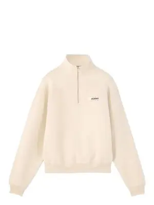 Jacquemus Camionneur Quarter Zip Knit - Beige