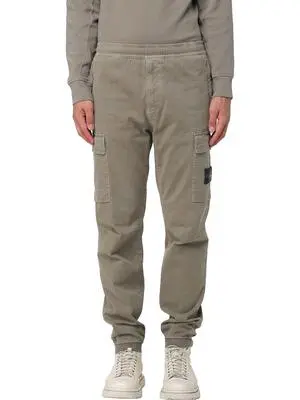 Stone Island Stone Island Slim Fit Stretch Technical Fabric Cargo Trousers With Compass Logo Military