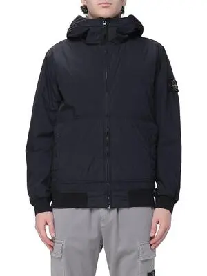 Stone Island Stone Island Crinkle Reps NY Hooded Nylon Windbreaker With Logo Badge Black