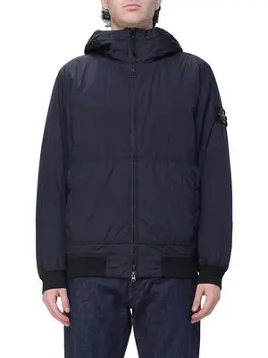 Stone Island Stone Island Crinkle Reps NY Hooded Nylon Windbreaker With Logo Badge Navy