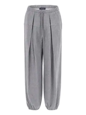 Sportmax Relaxed Fit Drawstring Jogger Pants - Grigio Medio