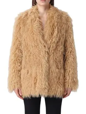Isabel Marant Étoile Mylae Faux Fur V-neck Coat - Yellow