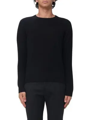 Malo Malo Pure Cashmere Crewneck Jumper With Ribbed Trims Black
