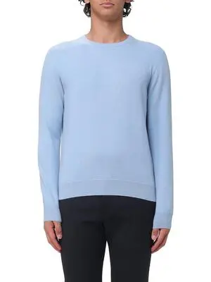 Malo Malo Pure Cashmere Crewneck Jumper With Ribbed Trims Blue 1