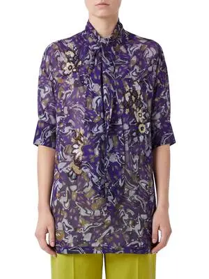 DRIES VAN NOTEN Dries Van Noten Printed Shirt With Embellishments