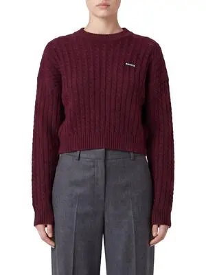 ROTATE BY BIRGER CHRISTENSEN Rotate Wool And Cashmere Blend Jumper With Applied Logo