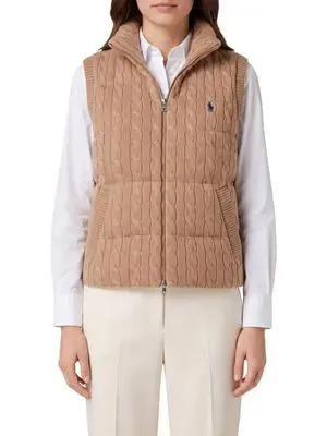 POLO RALPH LAUREN Polo Ralph Lauren Quilted Wool And Cashmere Vest With Pony Logo