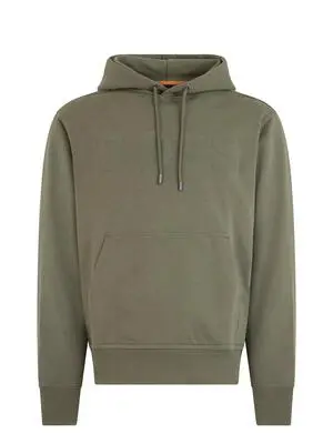 BOSS Cotton Hoodie With Classic Long Sleeve Design - Khaki