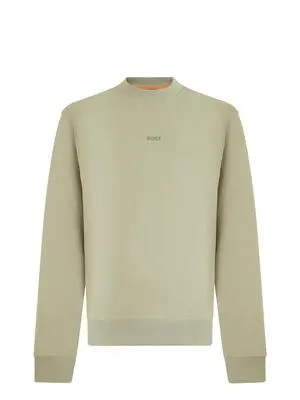 BOSS Refined Cotton Crewneck Sweatshirt - Khaki
