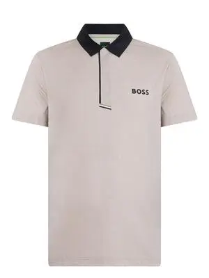 BOSS Short-sleeve Logo Polo Shirt - Sand