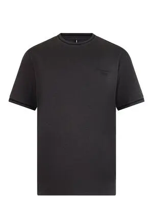 BOSS Cotton T-shirt With Embroidered Logo - Grey
