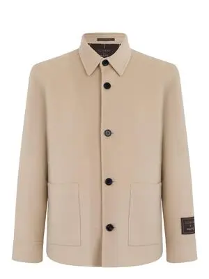 SLOWEAR Wool Button-front Jacket - Beige