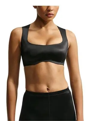 Nike (wmns) Nike Skims Satin Shine Open-scoop Bra 'obsidian' Obsidian