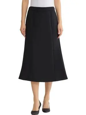 MING WANG Ming Wang A-Line Stretch Deco Crepe Maxi Skirt