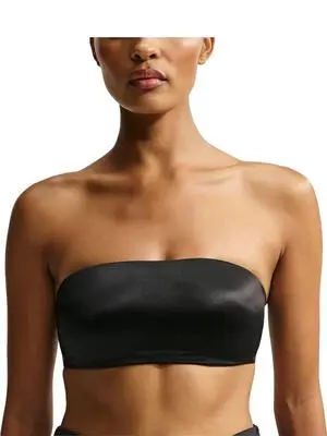 Nike Skims Satin Shine Convertible Bandeau Bra - Obsidian
