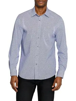 W.R.K Diamond Dot Button Up Shirt - Navy