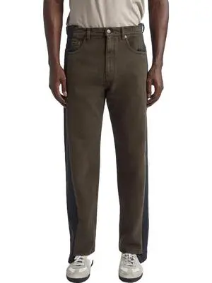 MAISON MARGIELA Spliced Straight Leg Jeans - Black/brown