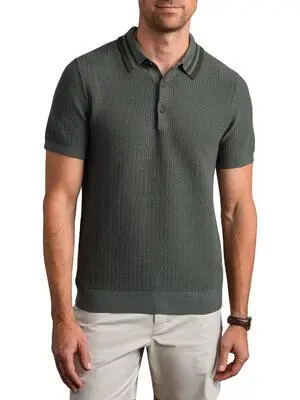 RHONE Fine Knit Sweater Polo - Olive Shadow