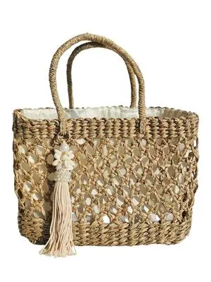 OHSUN Nessa Tassel Tote - White