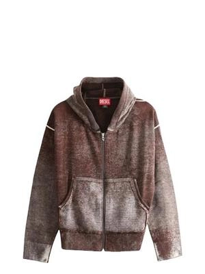 DIESEL® Mhermine Zip-up Hoodie - Brown