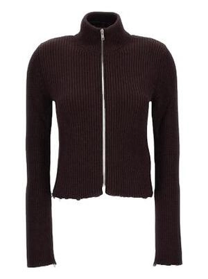 MAISON MARGIELA Maison Margiela MM6 Zip-Up Ribbed Jacket