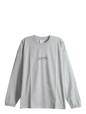 Vetements In My World Longsleeve Top - Grey