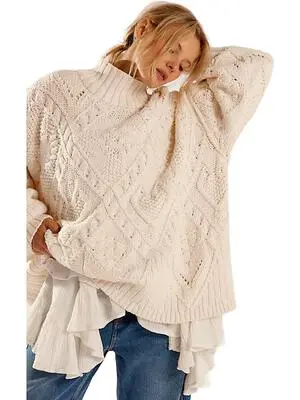Free People Heart You Cotton Pullover - Ivory