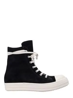 RICK OWENS Rick Owens High Top Suede Sneakers