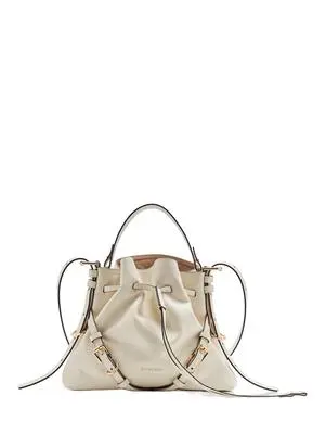 Givenchy Voyou Small Leather Bucket Bag - Ivory