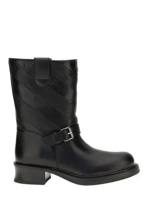 VALENTINO VALENTINO GARAVANI Leather Buckled Boots