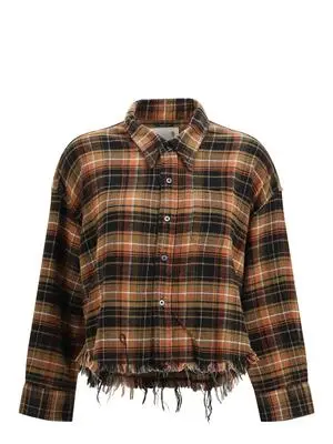 R13 Plaid Hirt - Brown