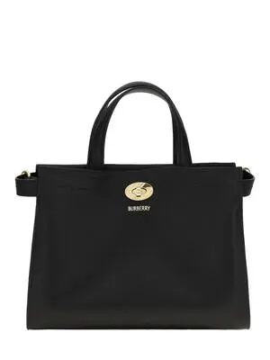 Burberry Mini Cotswolds Check Top Handle Bag Black