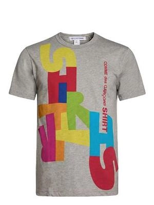 Comme Des Garçons T-shirt Size Cotton - Grey