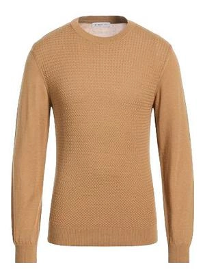MANUEL RITZ Wool & Acrylic Blend Crewneck Sweater - Camel