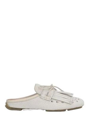 WALES BONNER Light Leather Mules - Grey