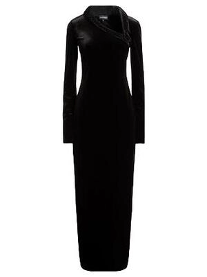 EMPORIO ARMANI Woman Maxi Dress Black Size 6 Polyester, Elastane